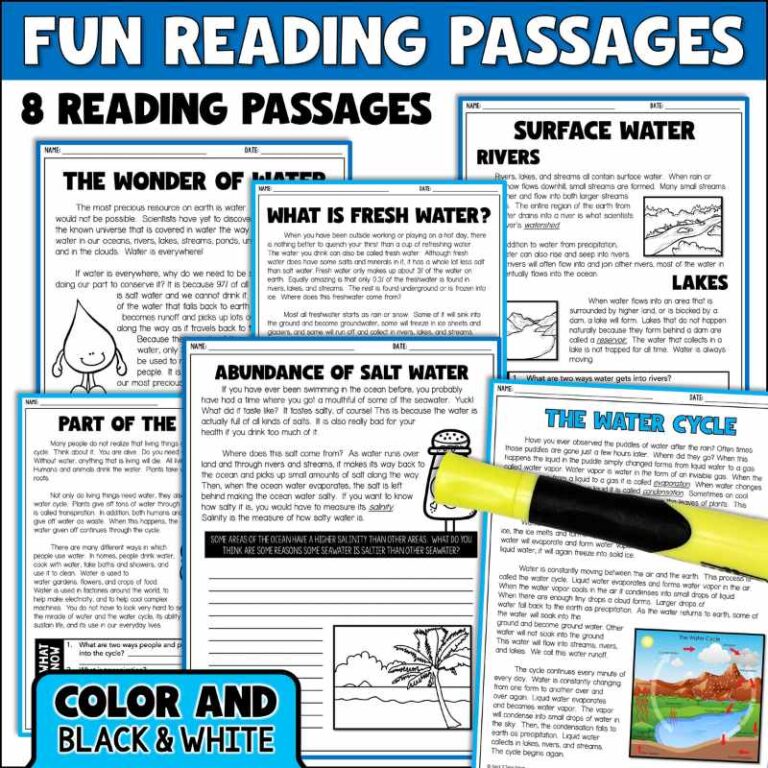 The Water Cycle Activity Unit Water Cycle Worksheet Vocabulary Diagram ...