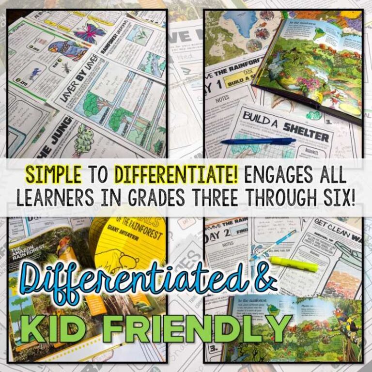Rainforest Project Based Learning PBL Habitats ELA Math Writing ...