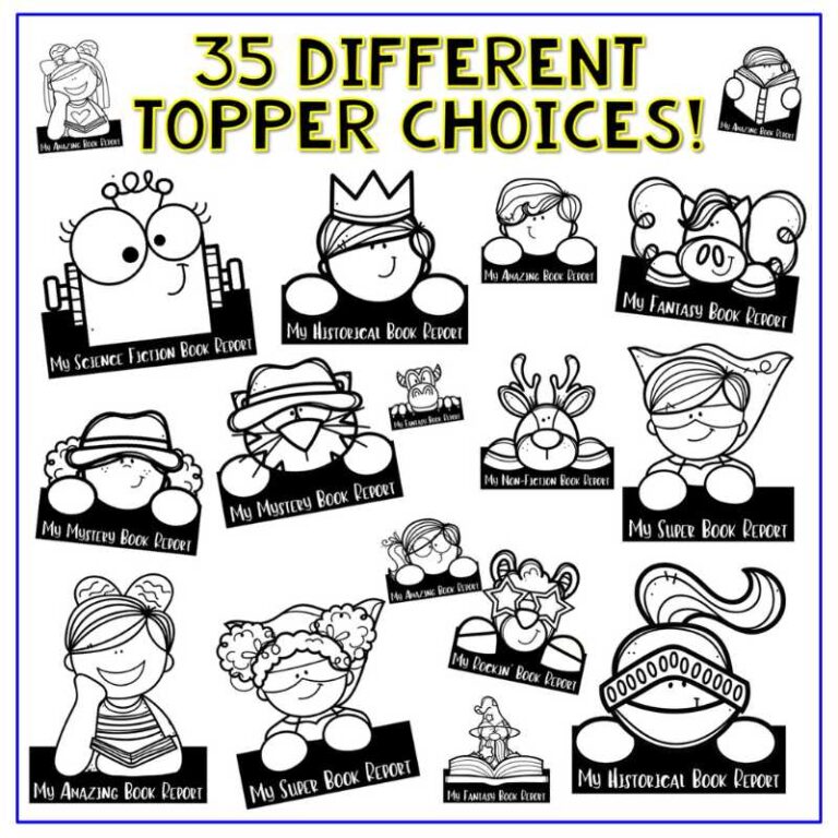 Fiction Nonfiction Book Report Pennant Templates for Student Book ...