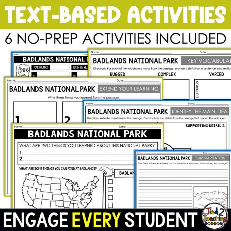 Badlands National Park Information Reading Passage Badlands Research ...