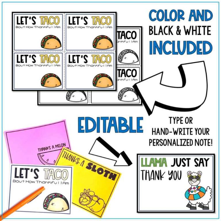 Thank You Cards from Teachers Teacher Appreciation Week Thank You Notes ...