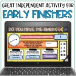 Elapsed Time to Five Minutes Word Problems and Activity - Tied 2 Teaching