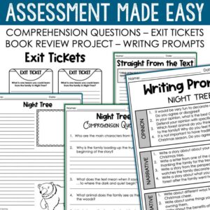 Night Tree Book Companion with Book Review Pennant - Tied 2 Teaching