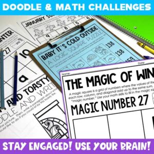 January Winter Early Finishers Work Puzzles and New Years Word Search ...