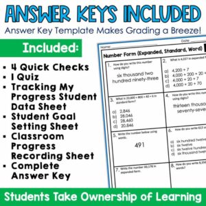 Number Form Standard Expanded Word Form Quick Checks - Tied 2 Teaching