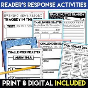 Space Shuttle Challenger Reading Passage Evening News Report Activities ...