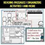 Clara Barton Biography Pack Reading Passages Poster Graphic Organizers ...
