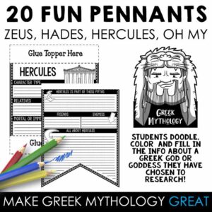 Greek Mythology Unit Bundle with Reading Comprehension Passages and ...