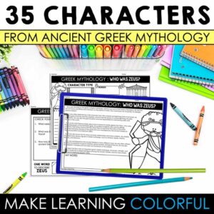 Greek Mythology Reading Comprehension Passages & Activities Greek gods ...
