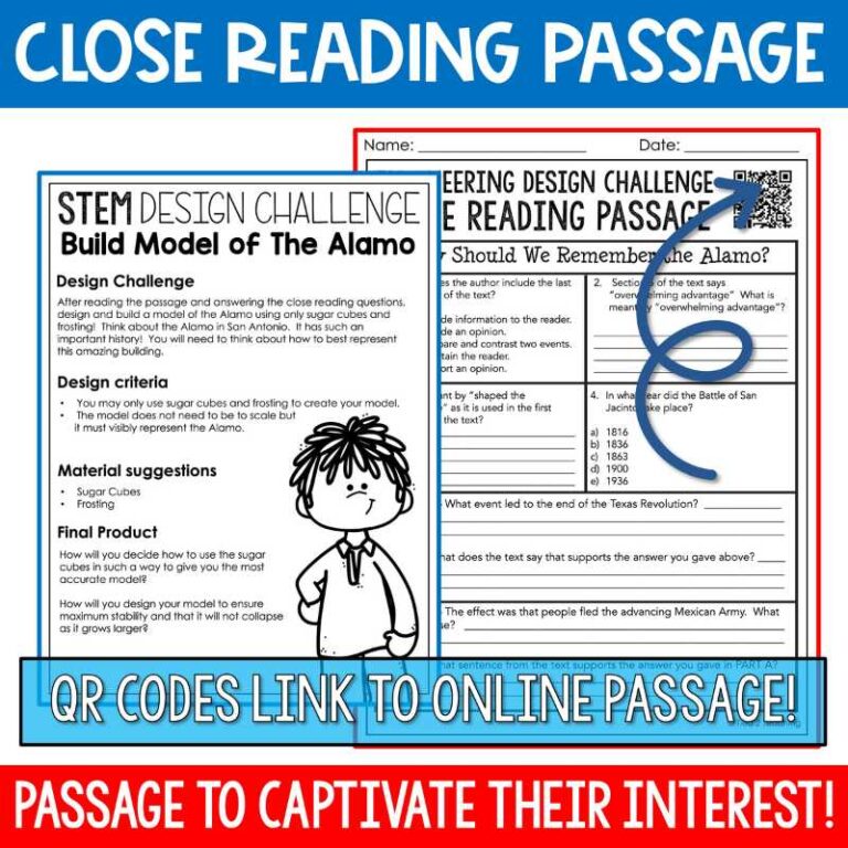 The Alamo STEM Challenge STEM Across America with Close Reading - Tied ...