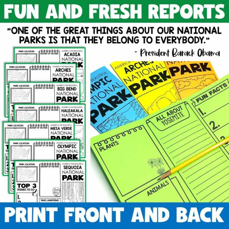 National Park Research Brochures Project National Parks Research - Tied ...