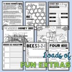 Bees Activities Unit with Honey Bee Lifecycle of a Bee Beekeepers and ...