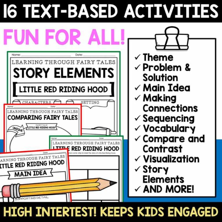 Little Red Riding Hood Elements of a Fairy Tale Reading Passages ...