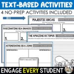 Ocean Animal Reading Passages Marine Animals Science Research Report ...