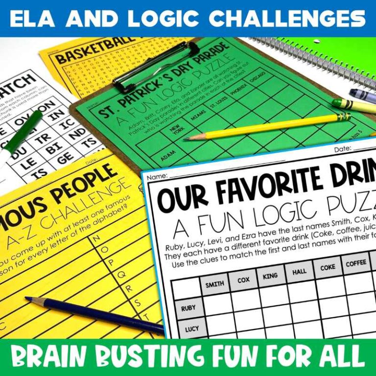 May Spring Early Finishers Puzzles Challenges and Word Search Packet ...