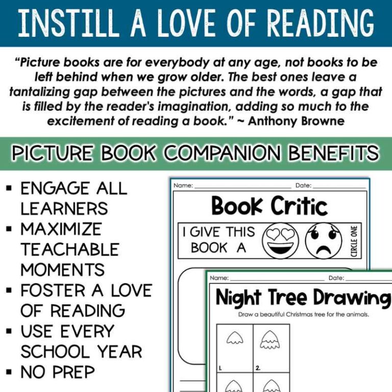 Night Tree Book Companion with Book Review Pennant - Tied 2 Teaching