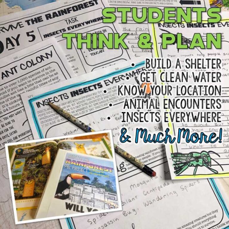 Rainforest Project Based Learning PBL Habitats ELA Math Writing ...