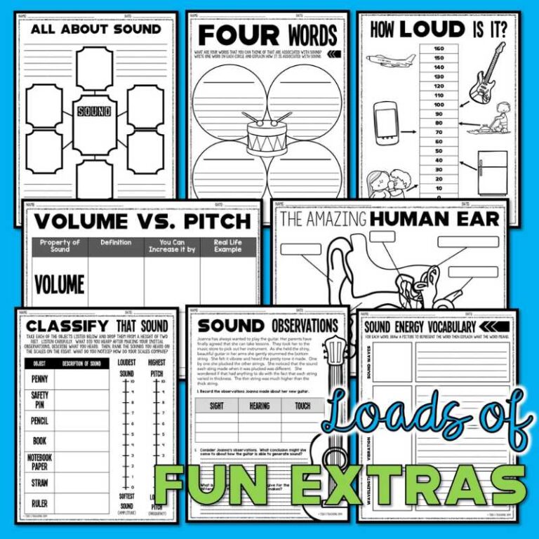 Sound Unit Waves and Sound Energy Sound Science Activities - Tied 2 ...