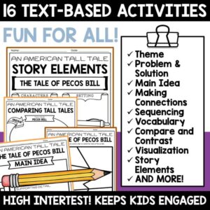 Tall Tales Unit with Tall Tales Writing Reading Passages Graphic ...