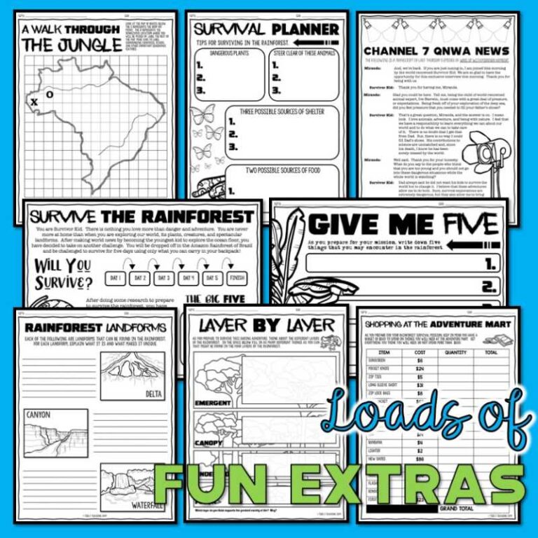 Rainforest Project Based Learning PBL Habitats ELA Math Writing ...