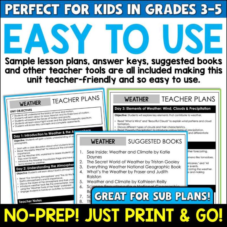 Types of Weather and Climate Activities Weather Tools Instruments ...