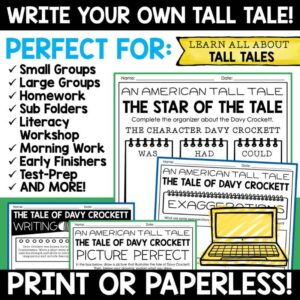 Tall Tales Unit with Tall Tales Writing Reading Passages Graphic ...