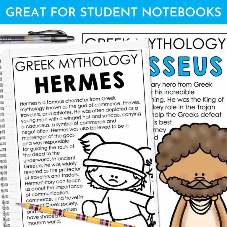 Greek Mythology Unit Bundle with Reading Comprehension Passages and ...