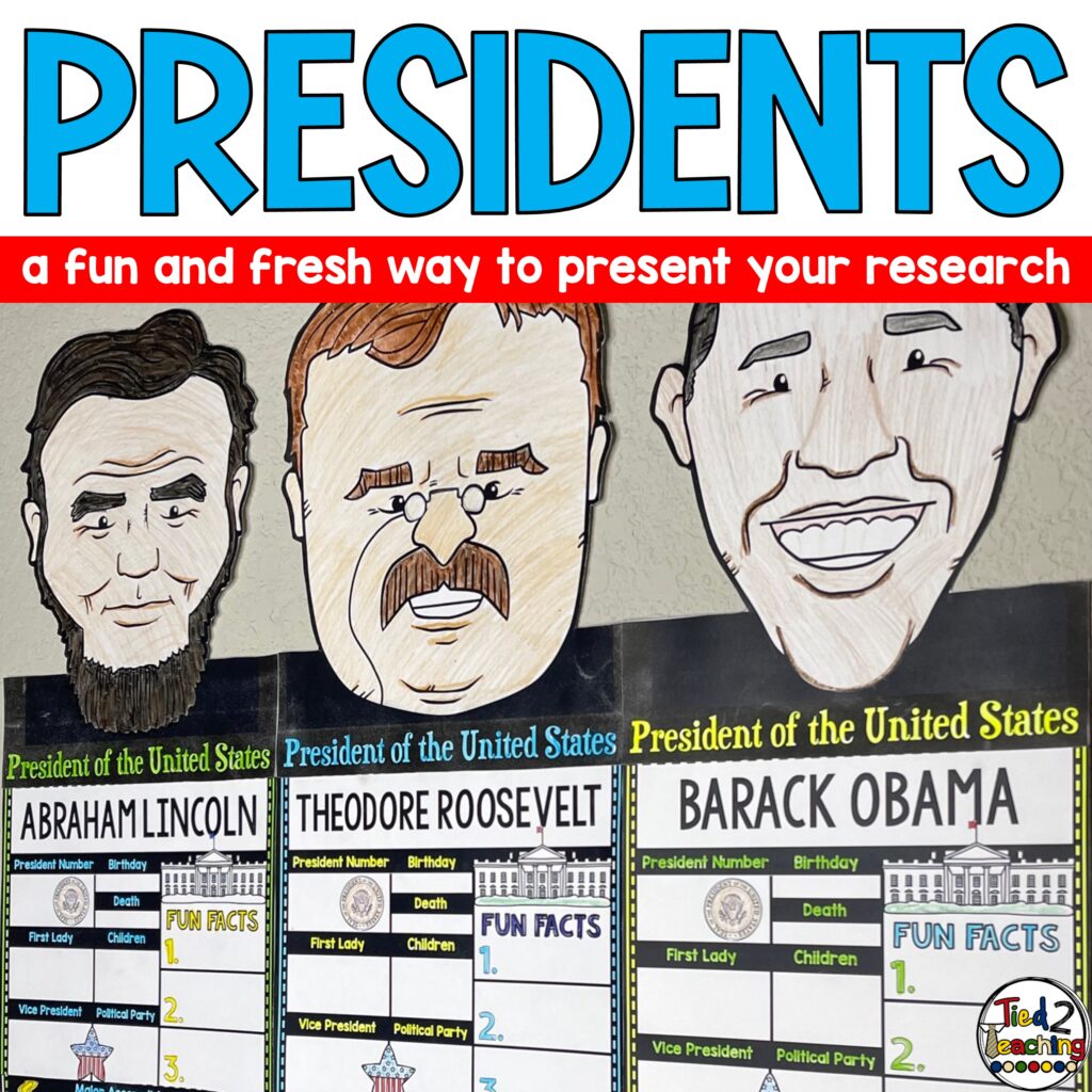 Presidents' Day Research Writing Activities Biography Report Pennant ...