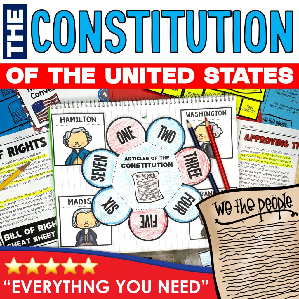 Principles of the US Constitution Day Activities Bill of Rights ...