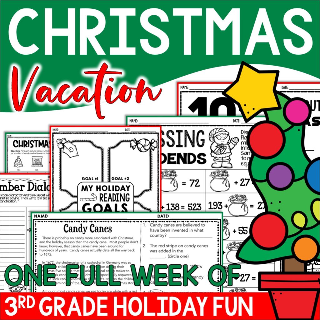 Christmas Activities Mega Pack 3rd Grade Math Language STEM and MORE ...
