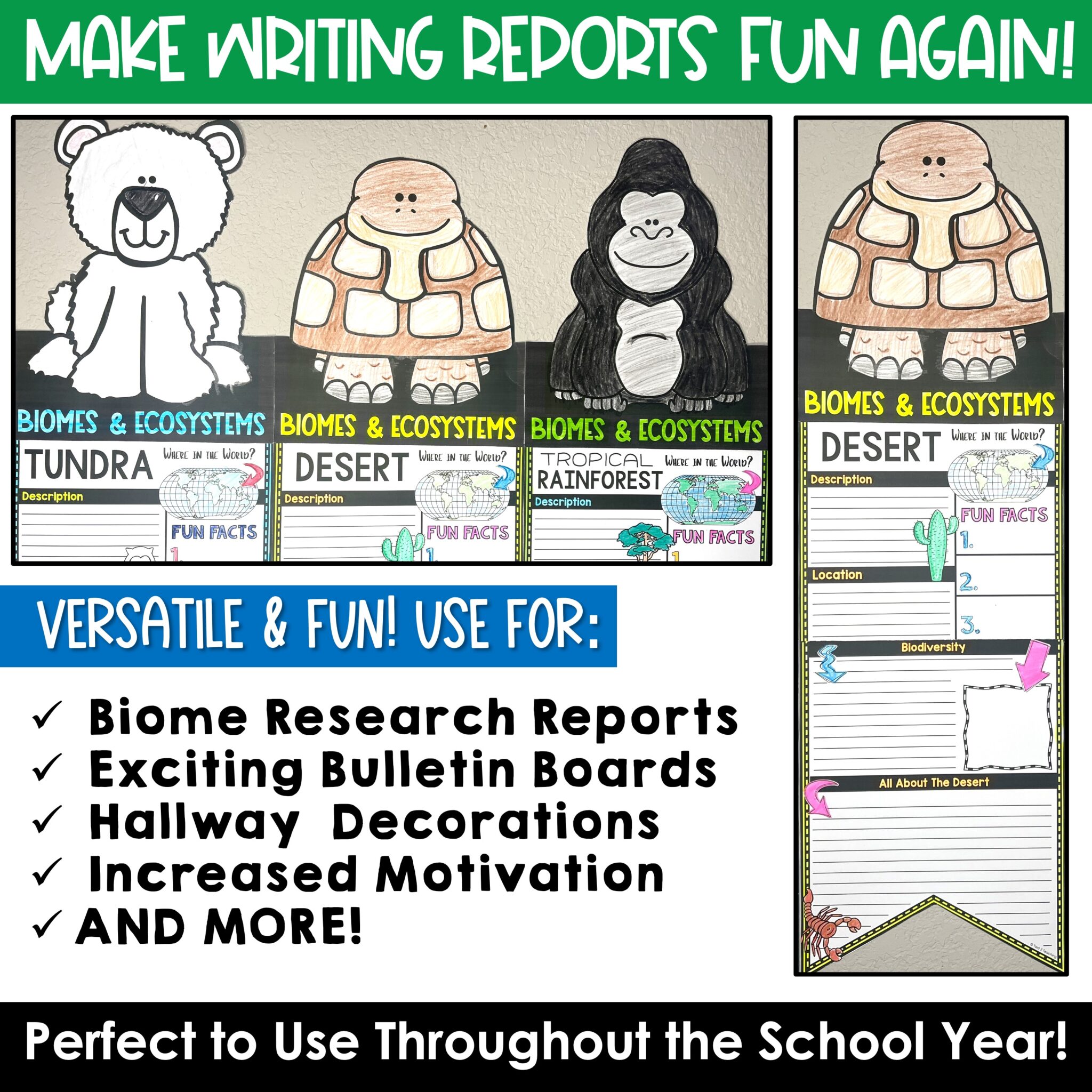 Biomes and Ecosystems Posters Research Project Report Writing Templates ...