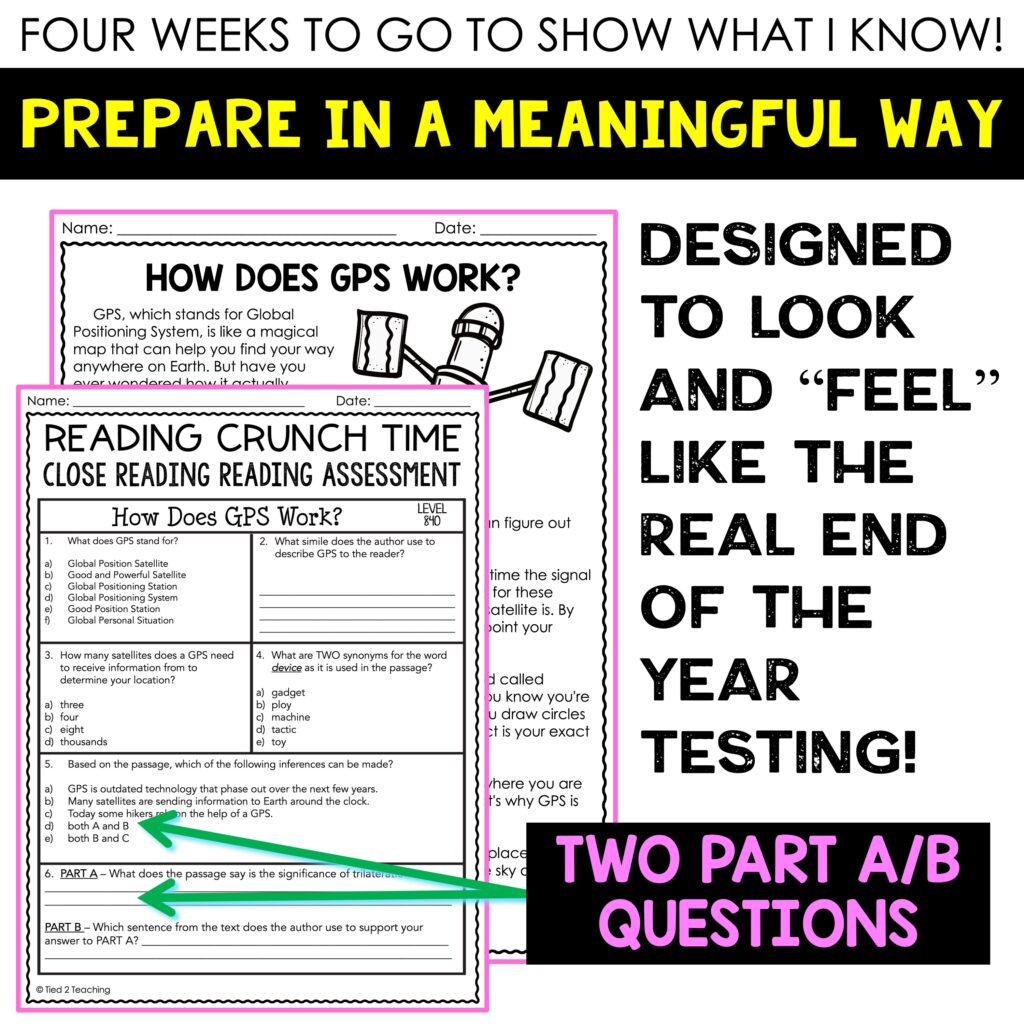 4th Grade Reading Test Prep Test Prep Reading Passages and Bell Ringers ...