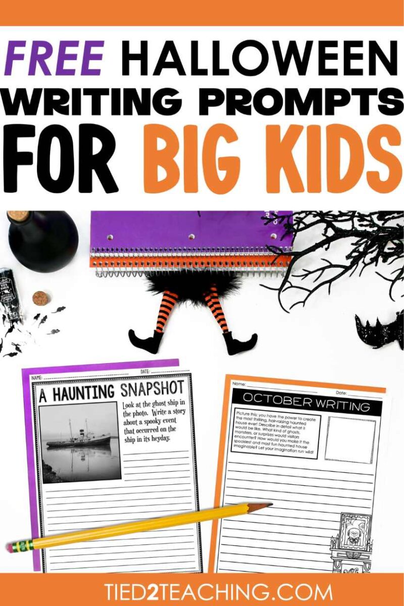 15 Free Halloween Writing Prompts for Upper Elementary Students