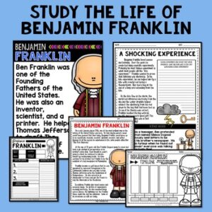 Benjamin Franklin Biography Unit Pack Lesson Reading Passages ...