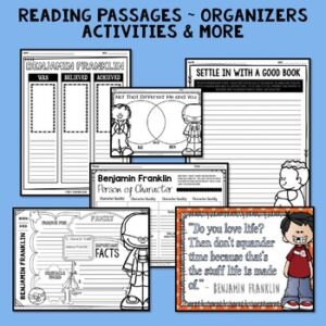 Benjamin Franklin Biography Unit Pack Lesson Reading Passages ...
