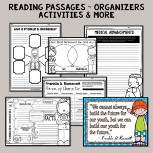 Franklin D. Roosevelt President Biography Unit Pack Presidents' Day ...