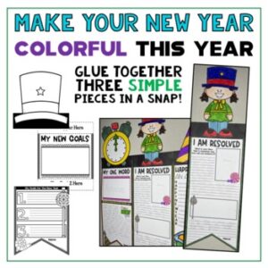 New Years 2025 Activities Bulletin Board Pennants - Tied 2 Teaching